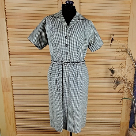 DeDe Johnson | Dresses | Vintage 5s 60s Check Shirtwaist Dress Size 20 ...